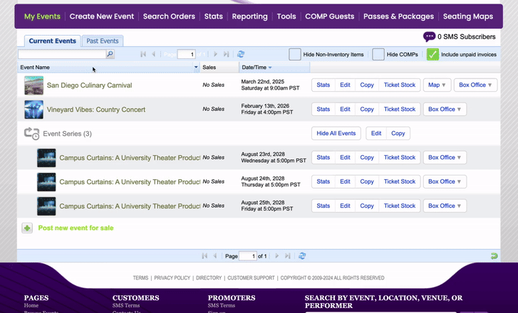 Get printable PDF lists that show attendee information – Purplepass