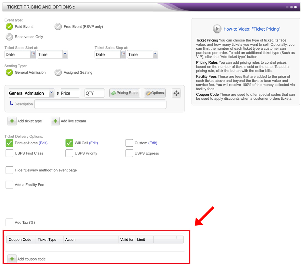 Adding promo codes to an existing list – Purplepass