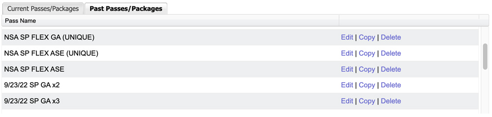 Viewing current and past passes created – Purplepass
